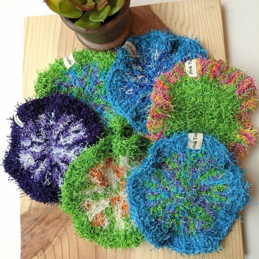Large Dish Scrubby (multi-colored): Eco-friendly, Reusable, Durable - Etsy