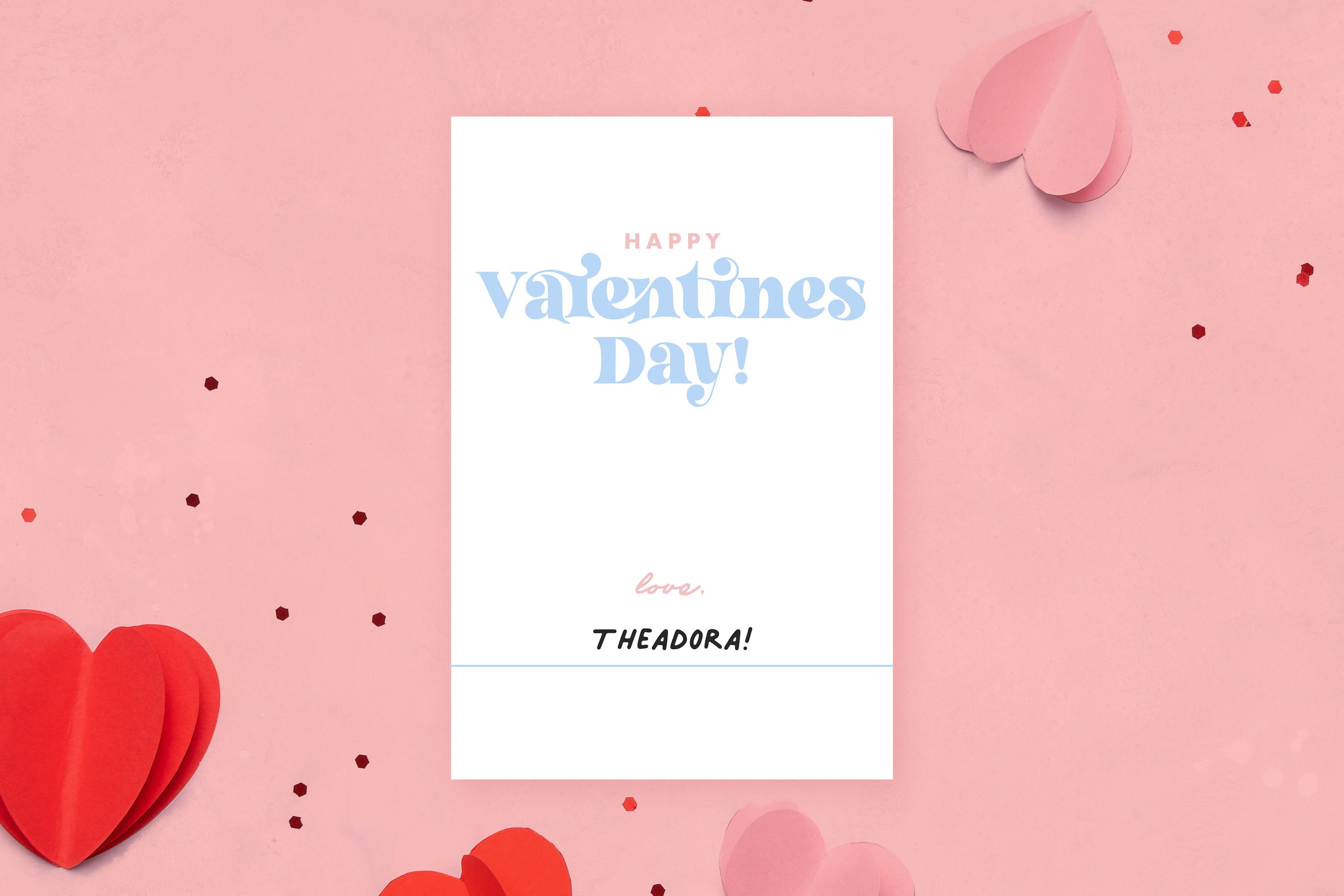 Valentine's Day Card, Digital Printable Valentine Cards, Kid's ...