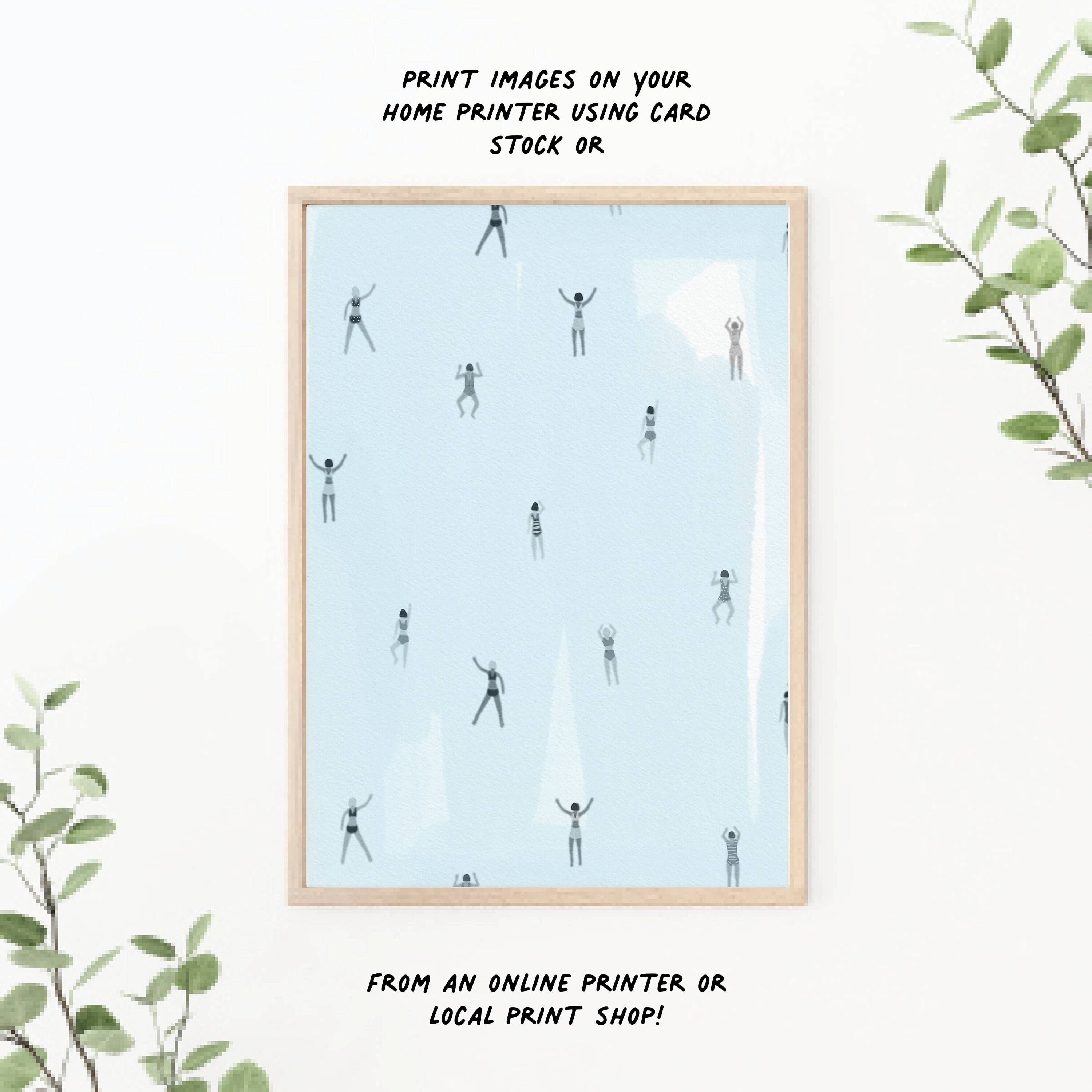 Swimmer Illustration Printable, Blue Swimsuit, Water, Swimming, Digital ...