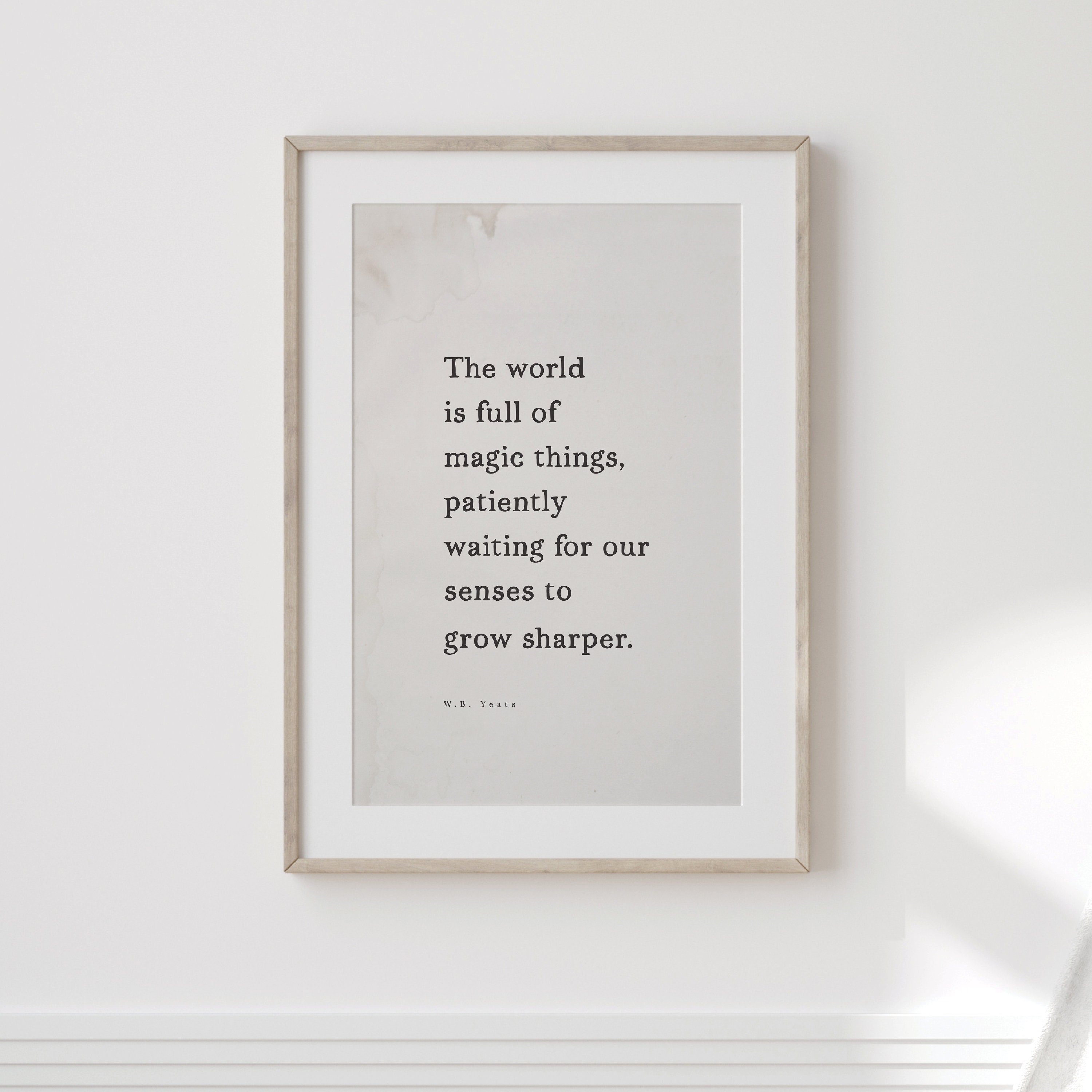The World is Full of Magic Things QUOTE, Wall Decor, Typography, W.B ...