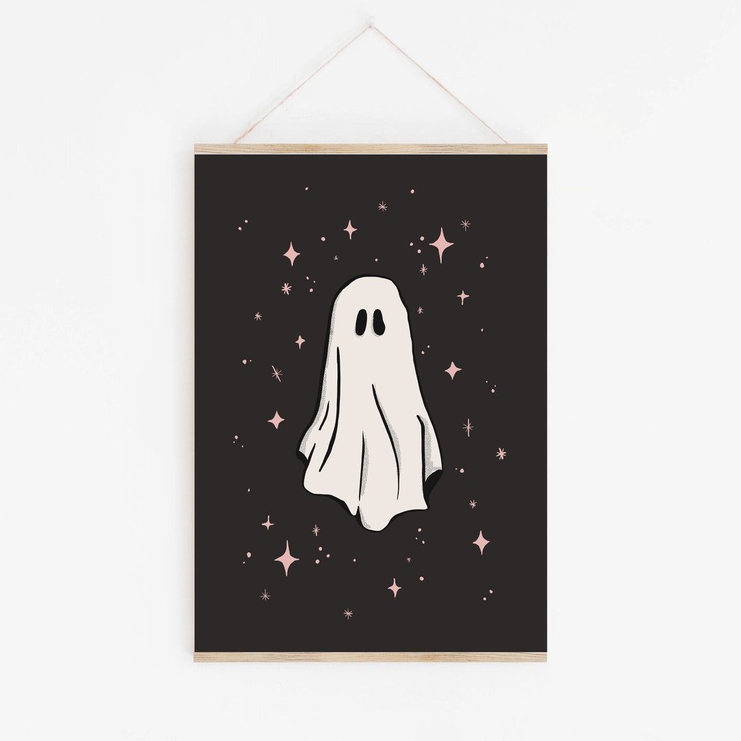 Ghost Sparkle, Sheet Ghost, AUTUMN, HALLOWEEN Print, Fall, Wall Decor ...