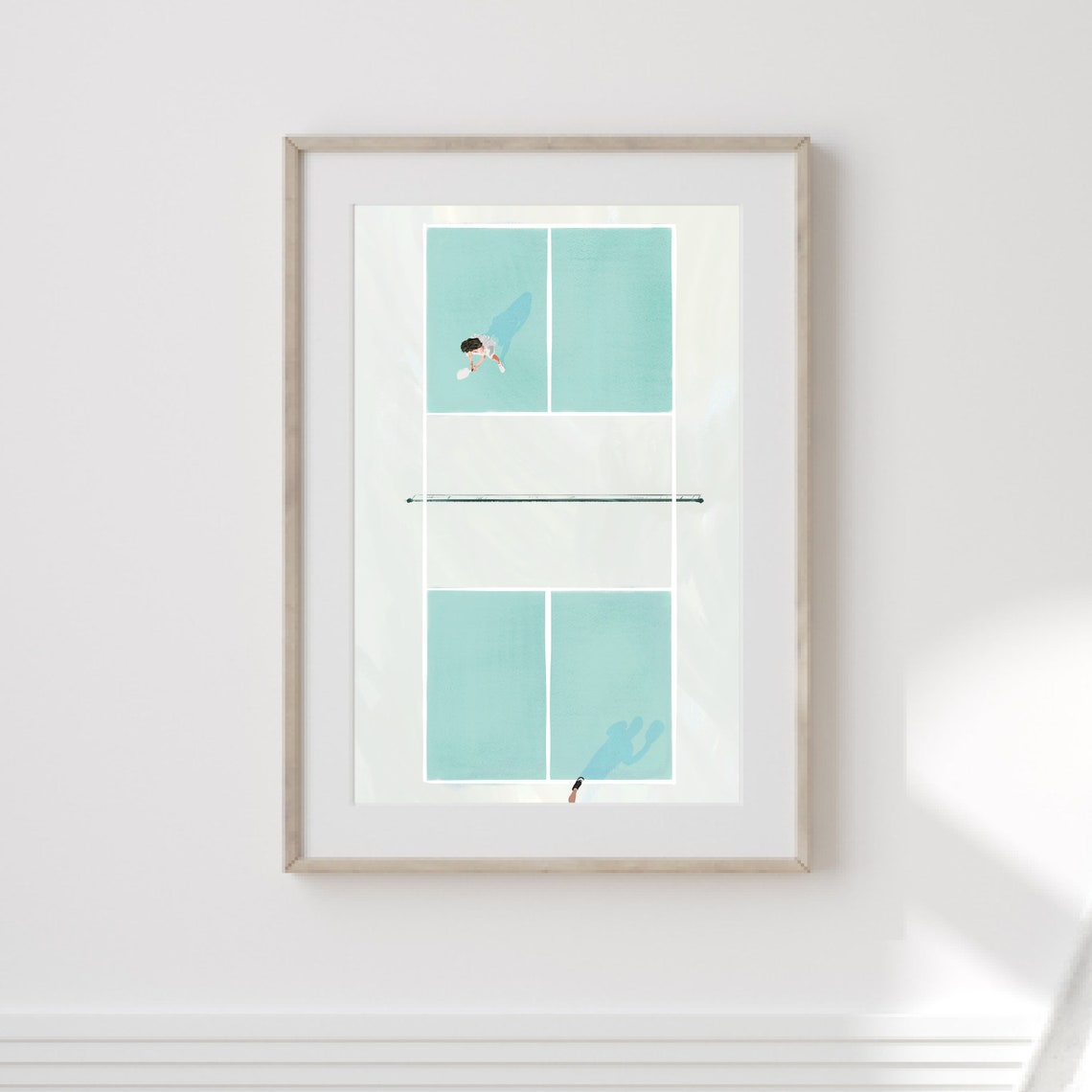 PICKLEBALL Illustration, Modern PRINTABLE, Wall Art, Game, Sport ...