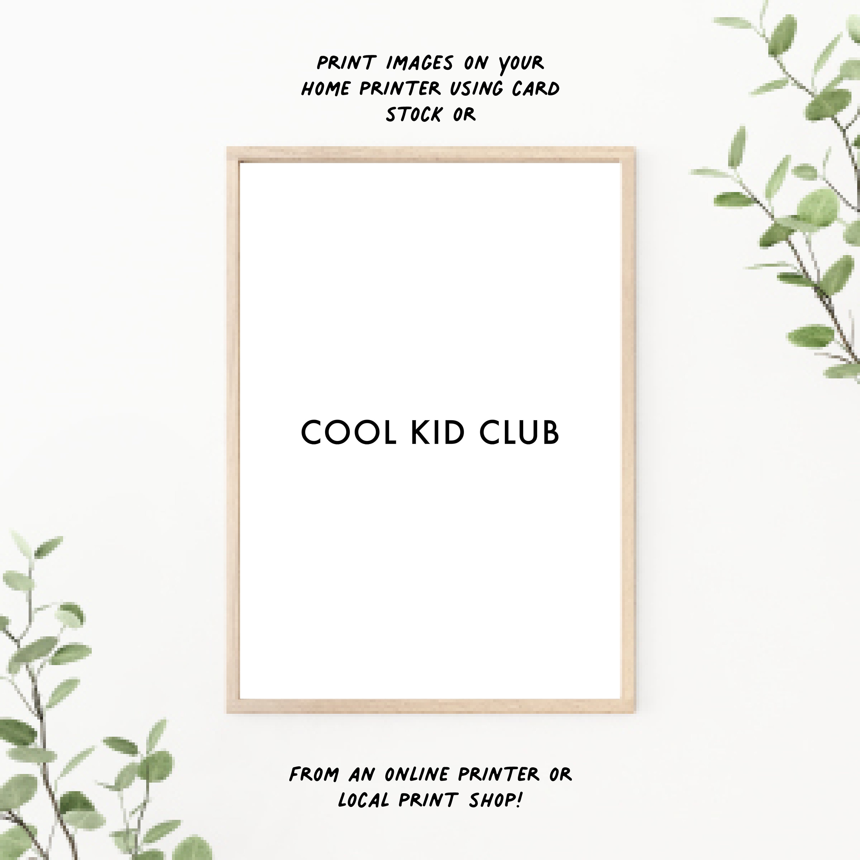 Cool Kids Club Art Kids Printable Poster Classroom Posters | Etsy