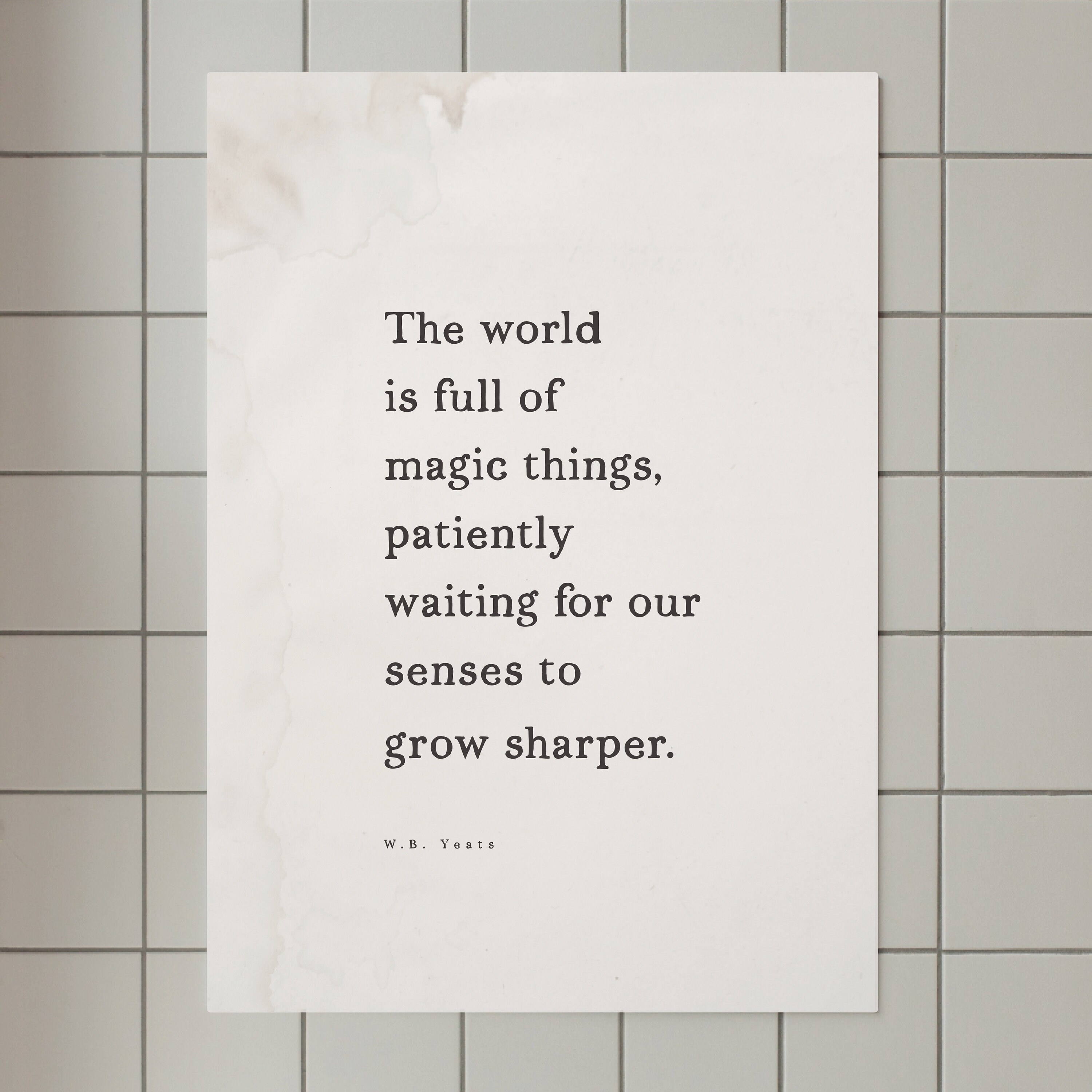 The World is Full of Magic Things QUOTE, Wall Decor, Typography, W.B ...
