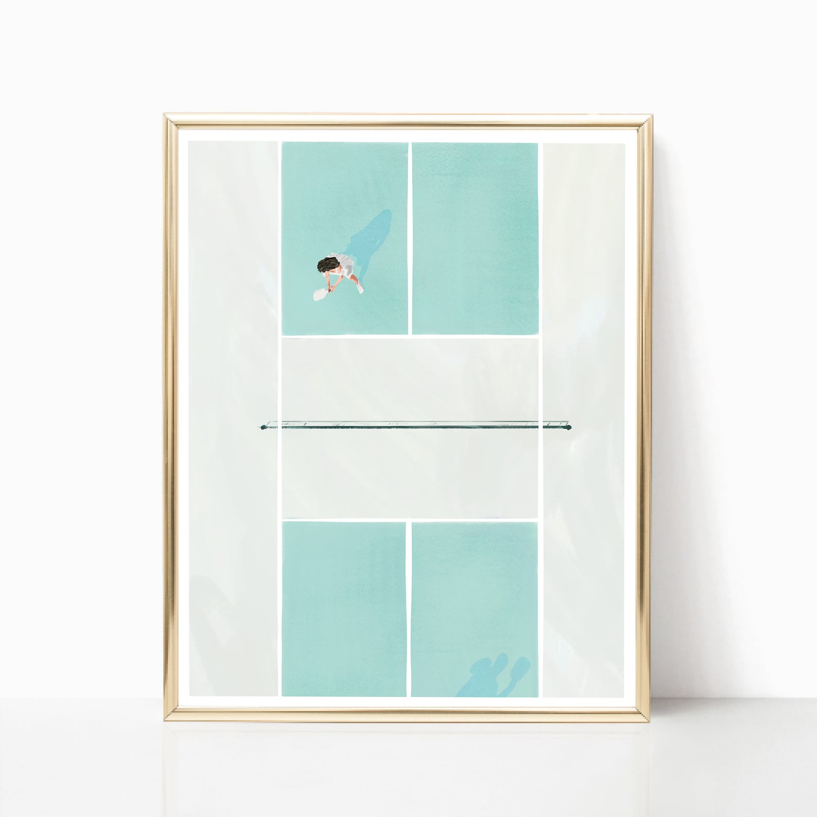 PICKLEBALL Illustration, Modern PRINTABLE, Wall Art, Game, Sport ...