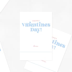 Valentine's Day Card, Digital Printable Valentine Cards, Kid's ...