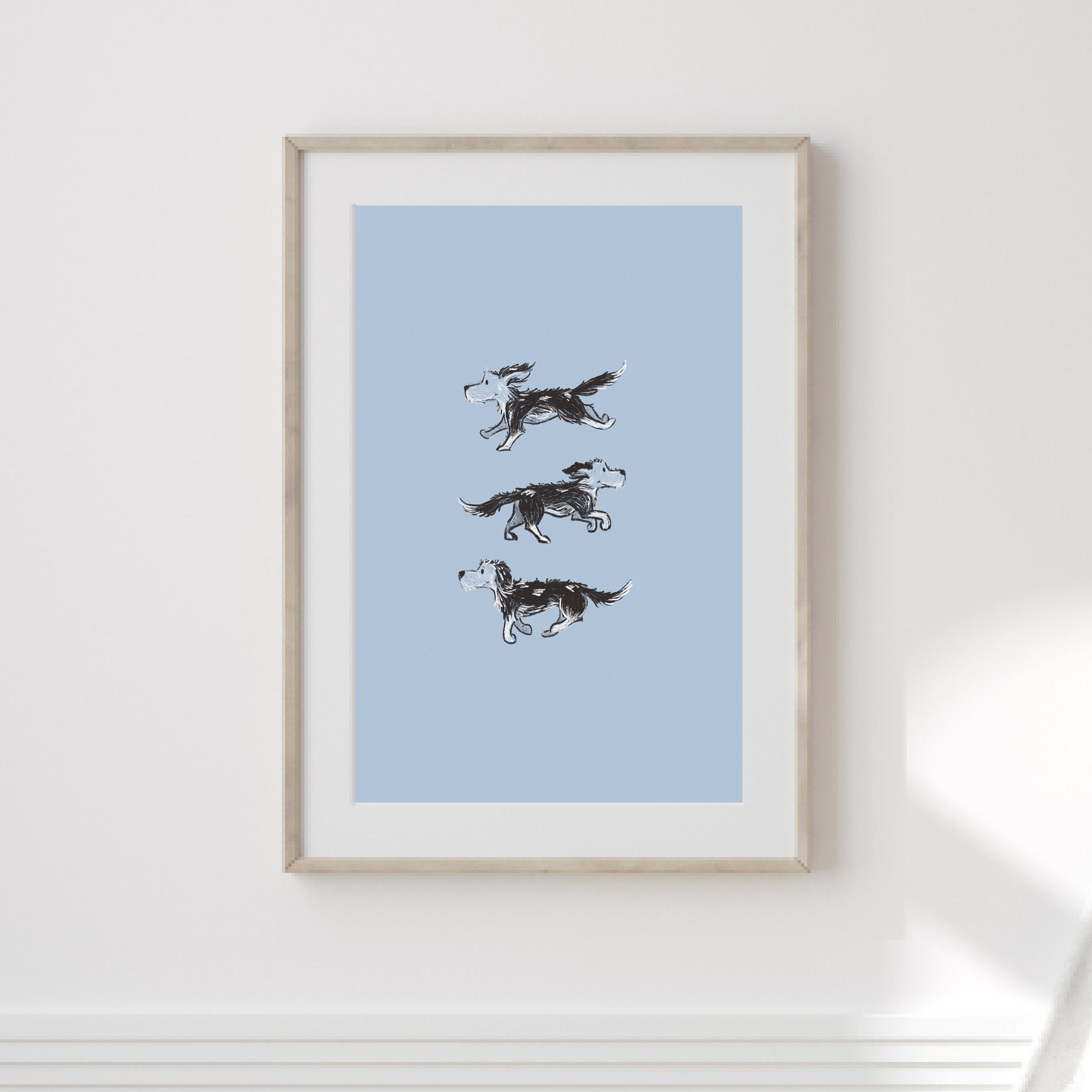 DOG Sketch Illustration, Wall Art Poster, Nursery Art, Dog Collection ...
