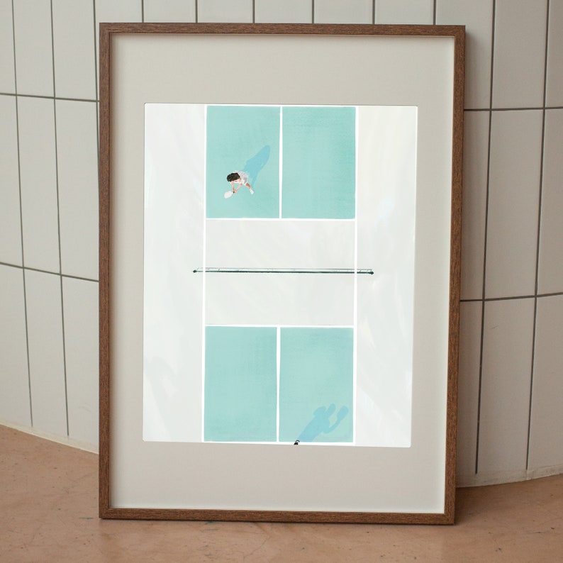 PICKLEBALL Illustration, Modern PRINTABLE, Wall Art, Game, Sport ...