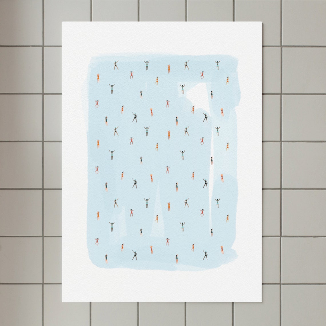 Swimmer Illustration Printable Swimsuit Water Swimming - Etsy