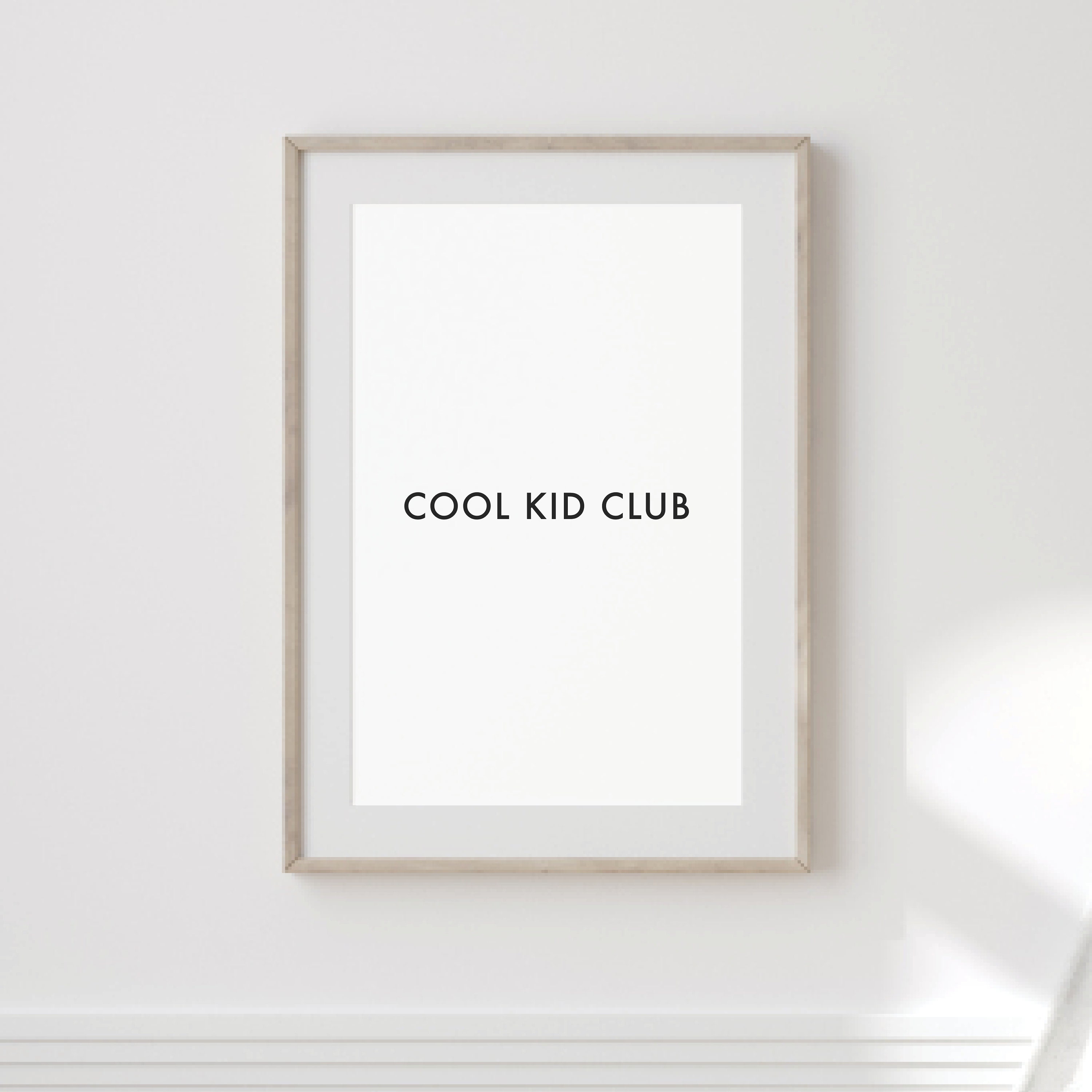 Cool Kids Club Art Kids Printable Poster Classroom Posters | Etsy