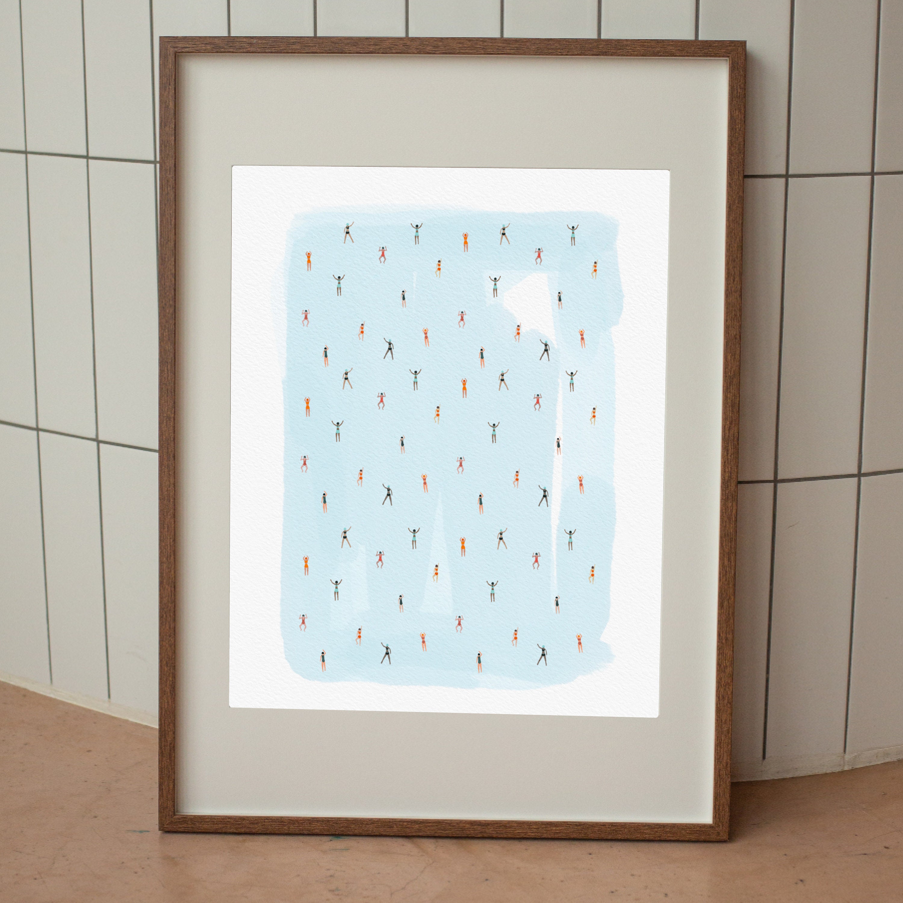 Swimmer Illustration Printable Swimsuit Water Swimming - Etsy