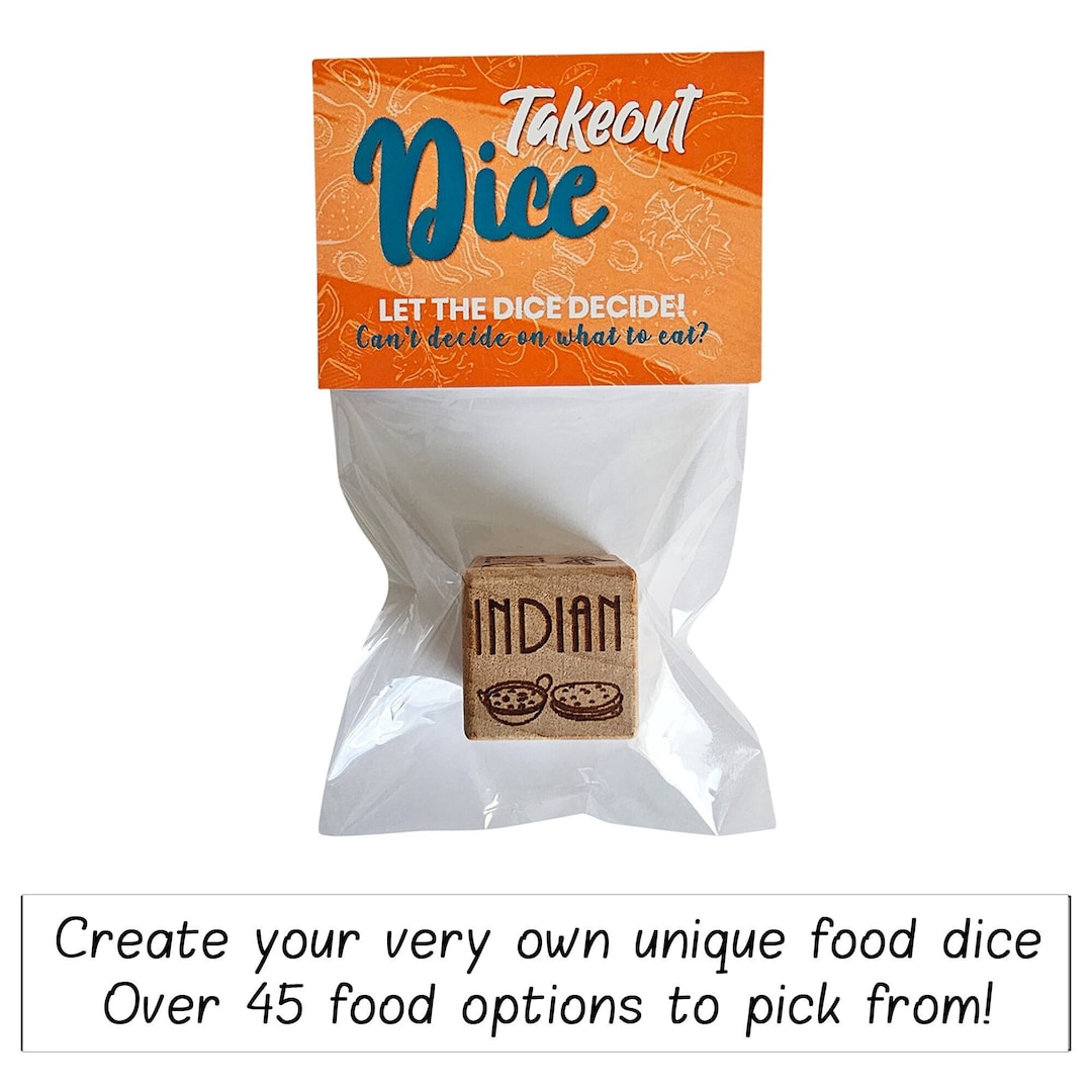 Takeout Food Decision Dice: Handmade Wooden Game, Valentine's Gift - Etsy