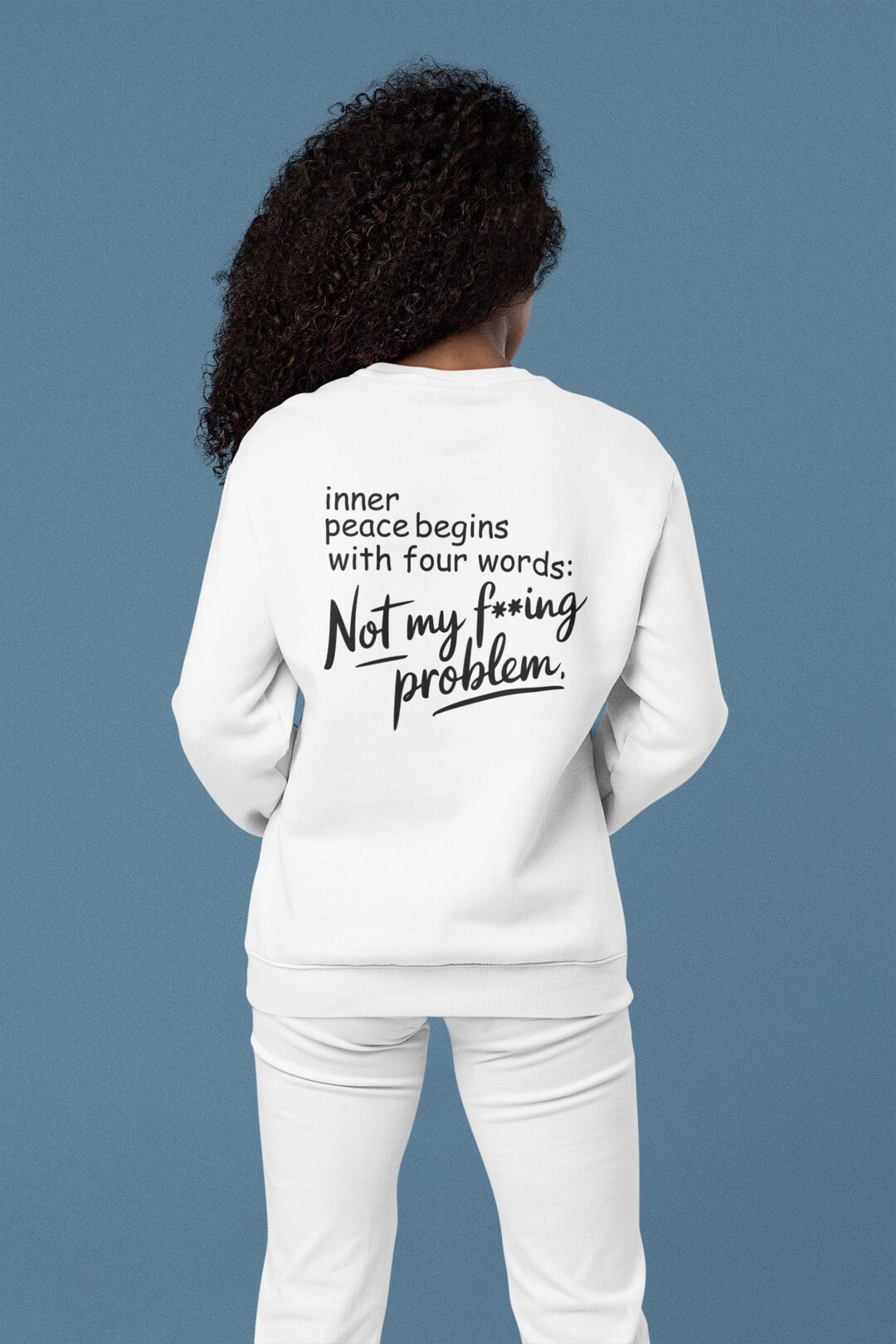 Inner Peace Begins With Four Words Unisex Garment-dyed Sweatshirt ...