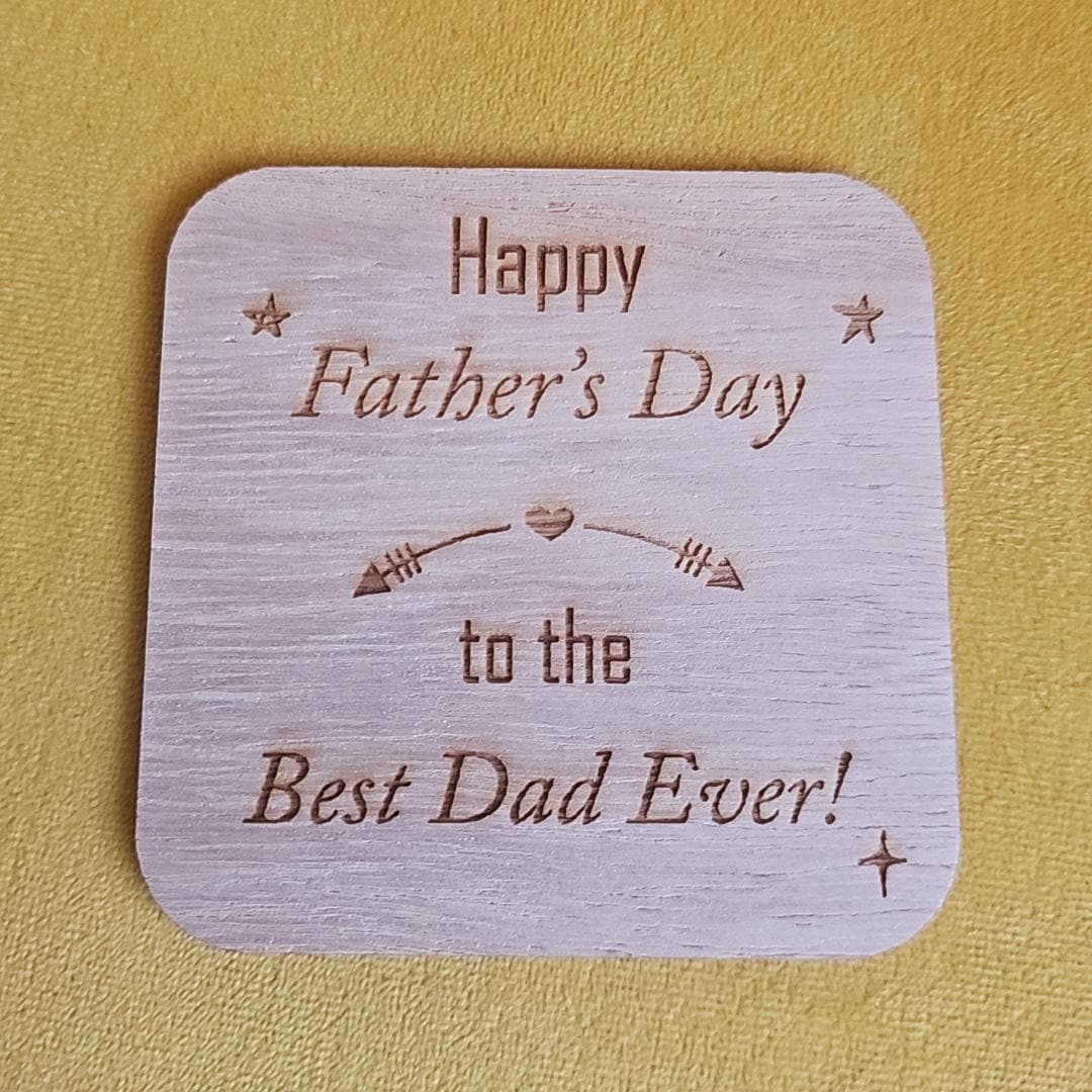Father's Day Wooden Coasters. Bulk Order Rustic Party Favors. Unique ...