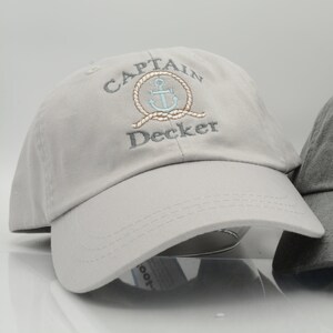 Custom Embroidered Captain Hat: Personalized Anchor Boat Crew Cap - Etsy