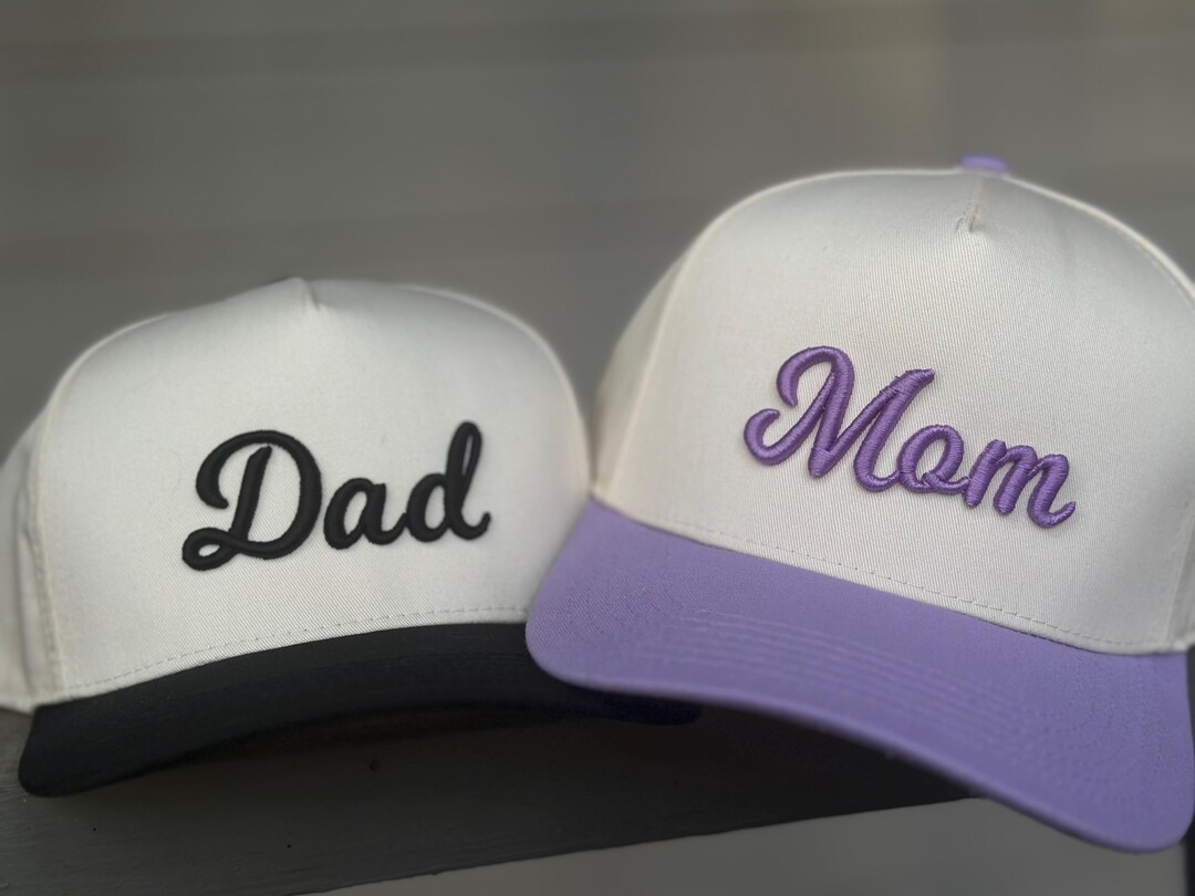 3D Puff Custom Embroidery, Dad Hat, Mom 3D Puff Hat. Custom Embroidered ...