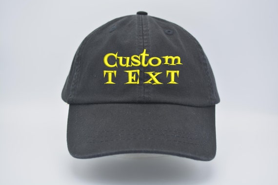 CUSTOM LOGO or HANDWRITING Script Embroidered Dad Baseball Cap | Etsy