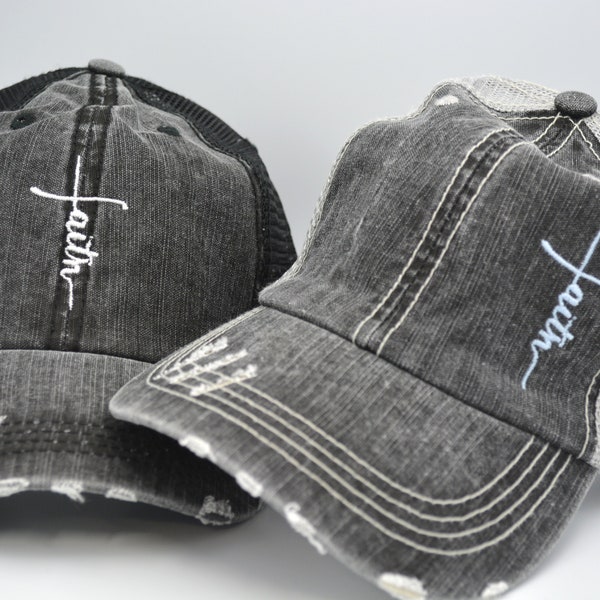 Christian Distressed Hat - Etsy