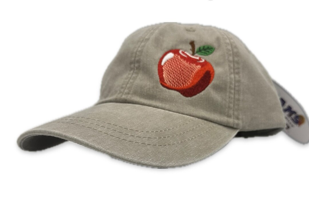 Apple Embroidered Hat, Emoji Baseball Cap, Embroidered Cotton ...