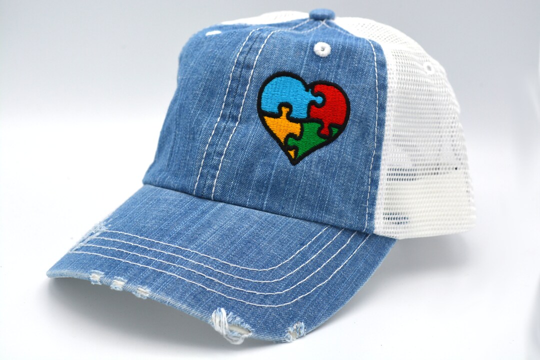 Autism Puzzle Heart Cap, Puzzle Heart Autism, Puzzle Piece, Autism Love ...