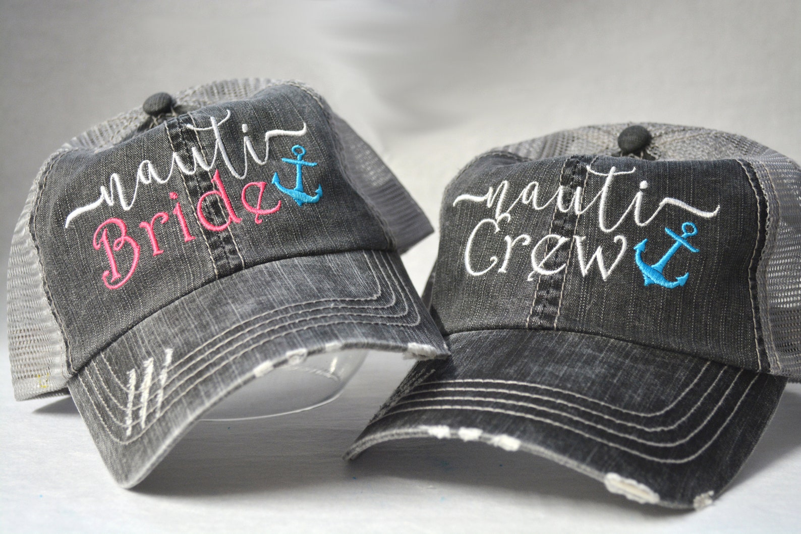 Nauti Bride Nauti Crew Distressed Hats Bachelorette Hats Bachelorette ...