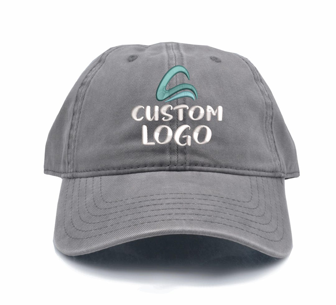 Embroidered Logo Baseball Hat: Custom Cotton Dad Cap - Etsy