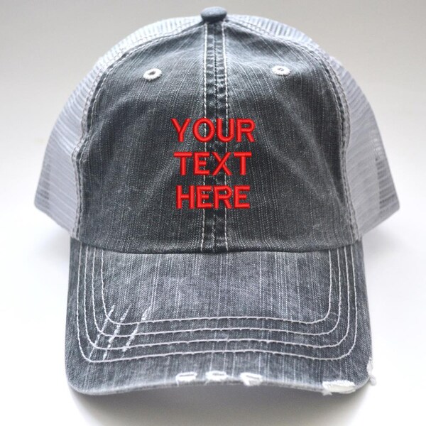 Distressed Cap - Etsy