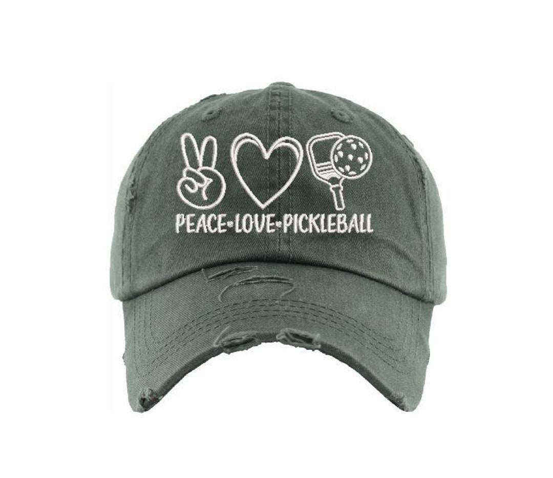Peace Love Pickleball Cap, Pickleball Baseball Cap, Pickleball Player ...