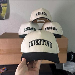 Custom Upside Down Embroidered Twill Cap: Personalized Five Panel Hat ...