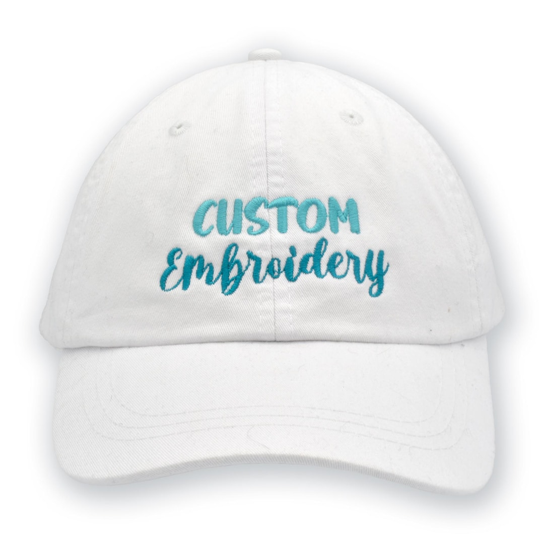 Custom Embroidered Hat, Personalized Dad Cap, Embroidery Logo Baseball ...