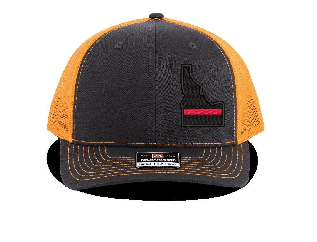 Idaho Thin Red Line Hat: Richardson 112 Leather Patch Snapback - Etsy