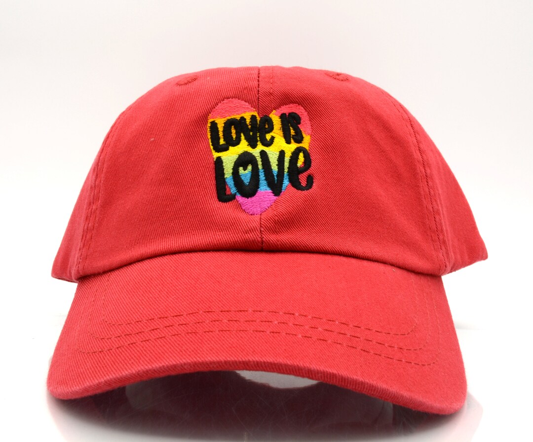 Love is Love Rainbow Heart Lgbt Flags Hat Pride Colorful Heart ...