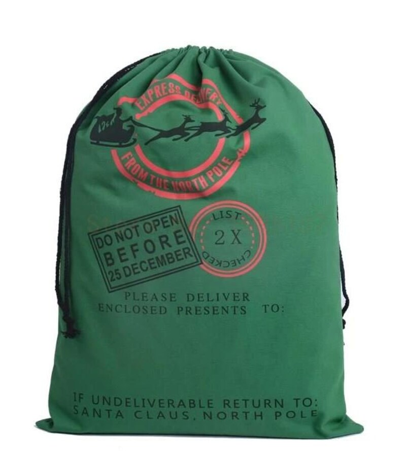 Custom Santa Sack| North Pole Express Santa Delivery Sack| Christmas ...