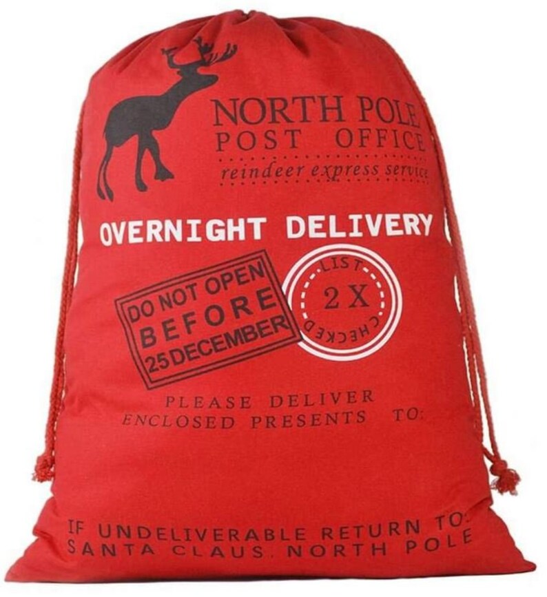 Custom Santa Sack North Pole Express Santa Delivery Sack Christmas Gift ...