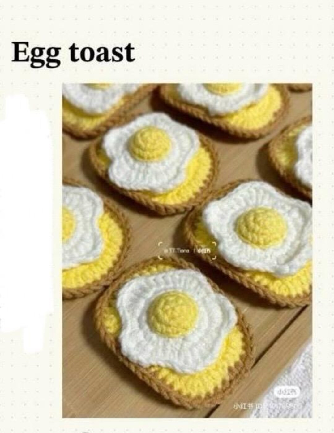 Adorable Egg on Toast Crochet Pattern PDF Download - Etsy