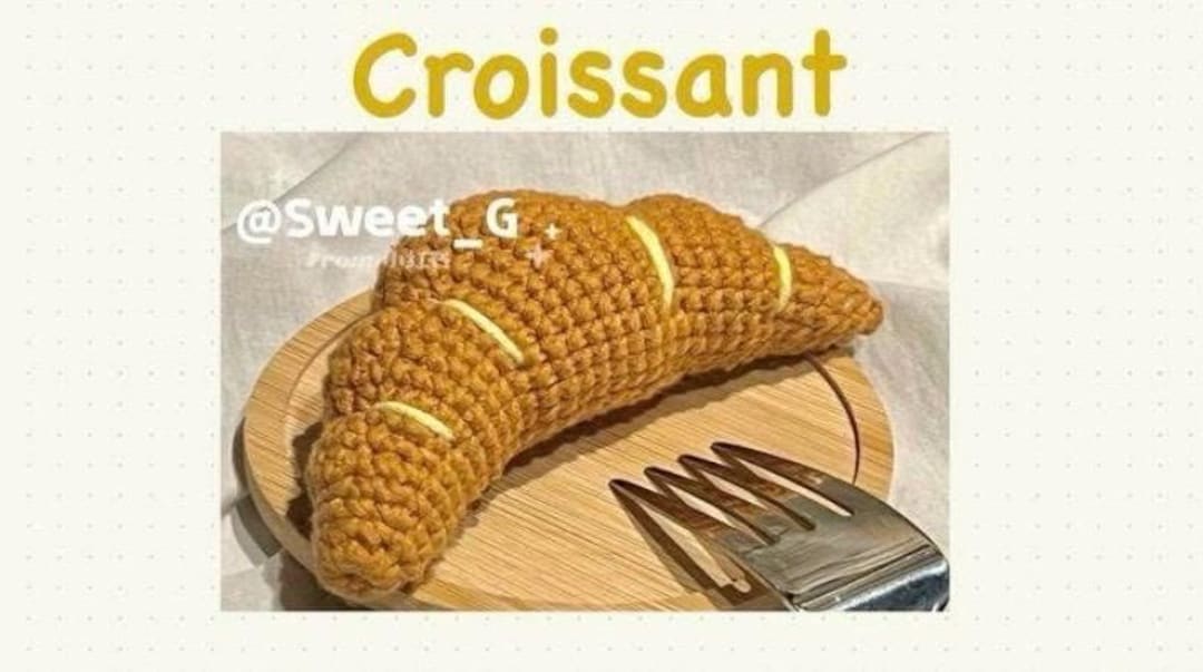 Croissant Crochet Pattern PDF Cute Food - Etsy