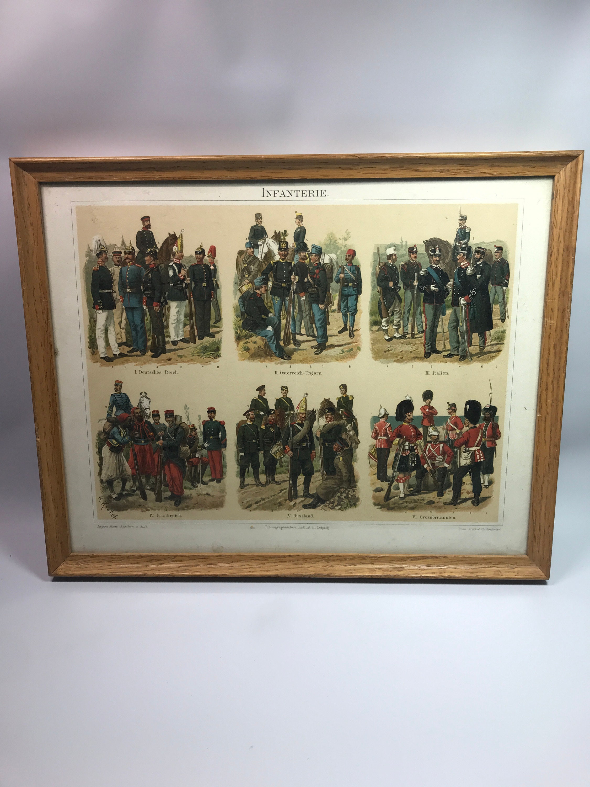 Antique 1897 Framed Military Uniform Lithographs (sold Individually) - Etsy