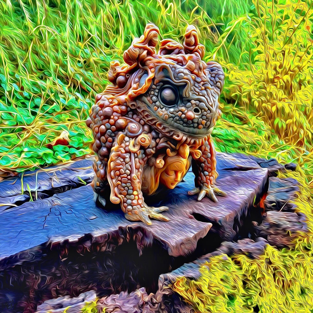 Sculpture,frog Art,toad Sculpture,toad Art,psychedelic Art,visionary ...