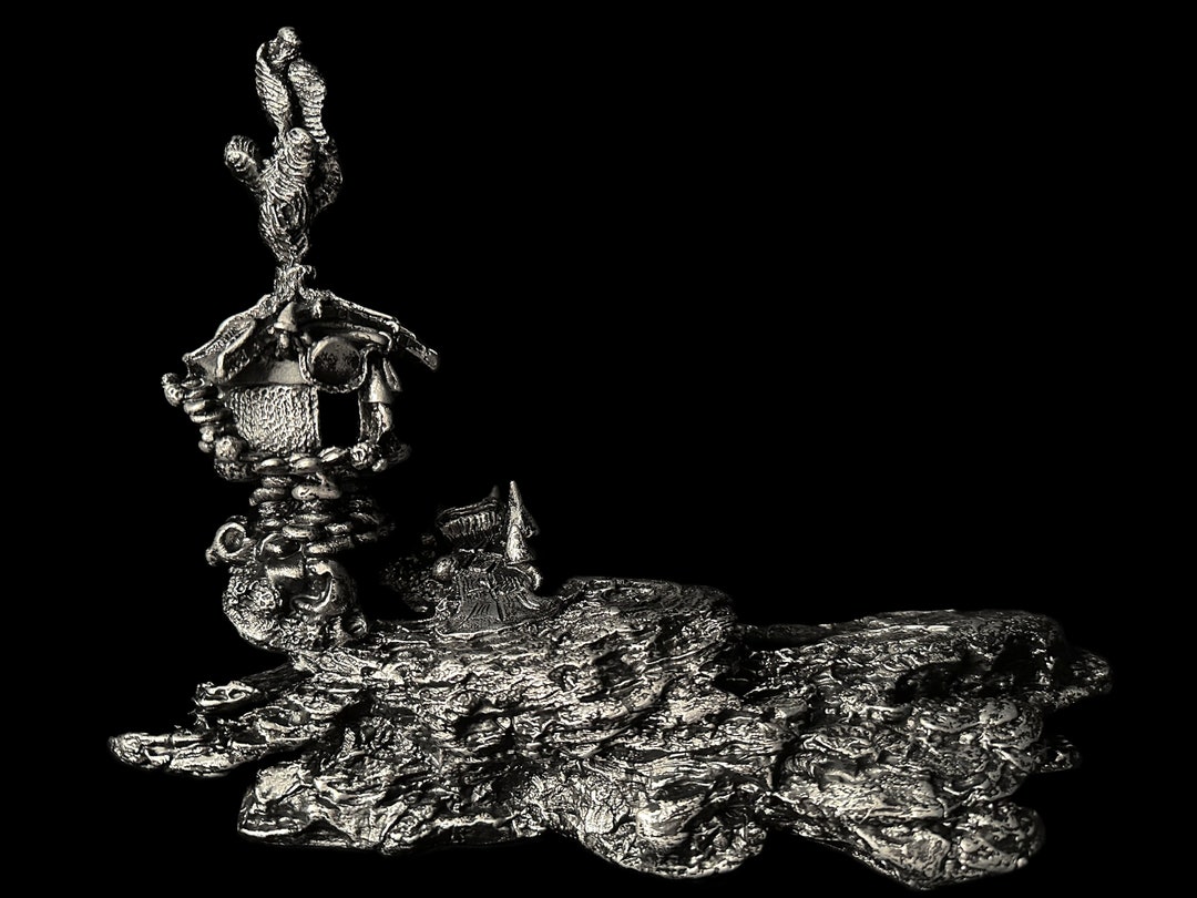 Cast Pewter Fairy House Sculpture, Found Object Art, Desktop Display - Etsy