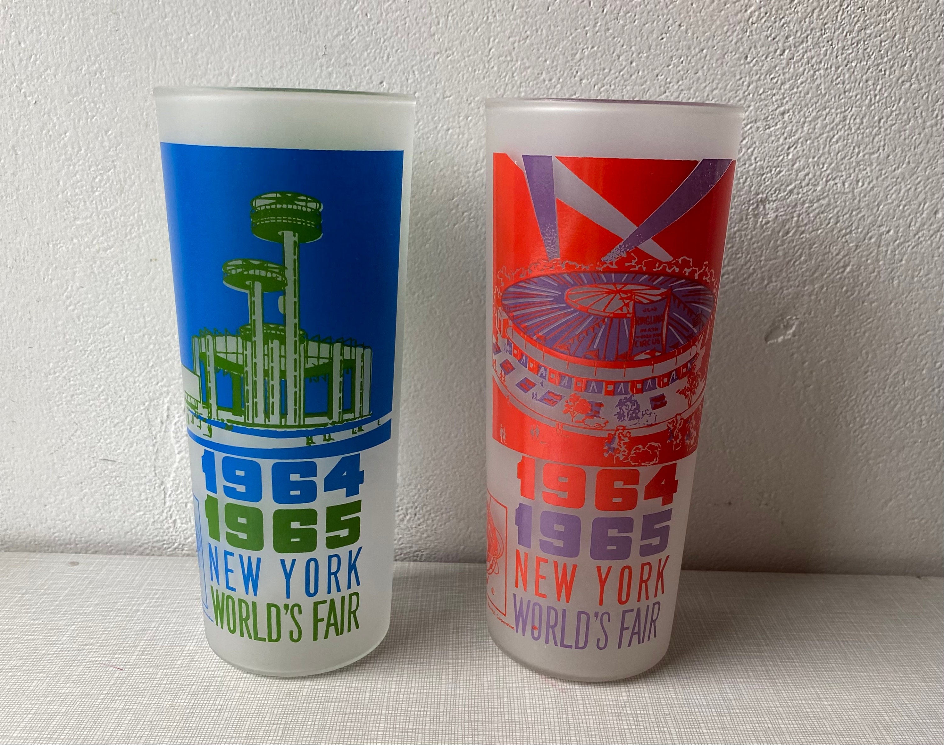 Vintage New York Worlds Fair Glasses Circa the 60's - Etsy