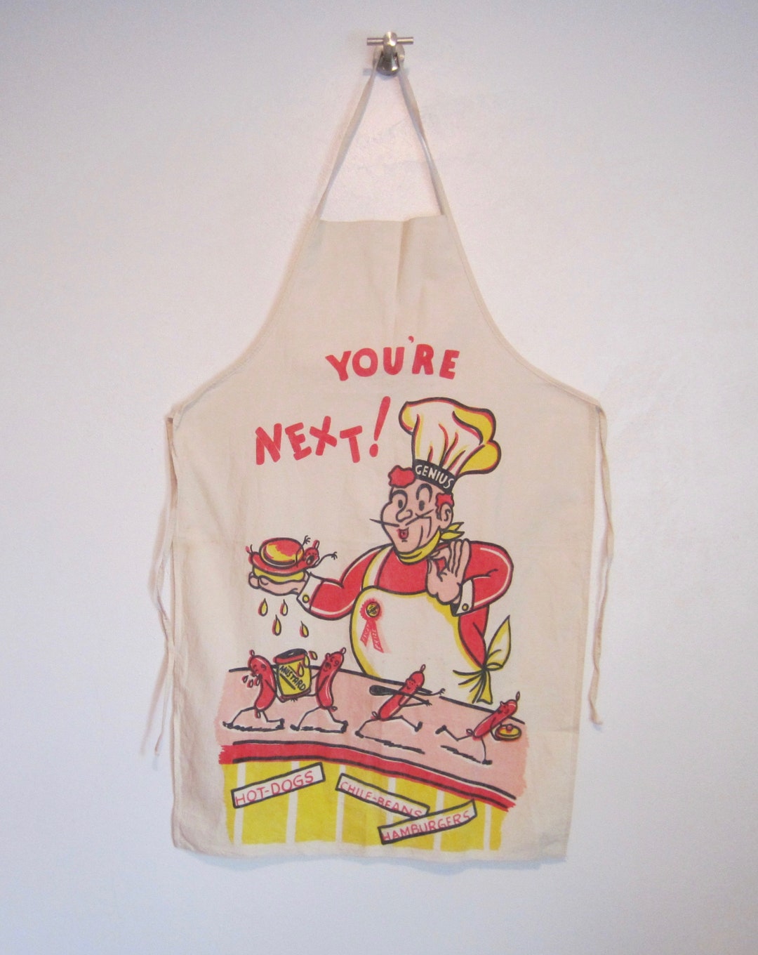 Vintage Hot Dog Apron Circa the 50's - Etsy