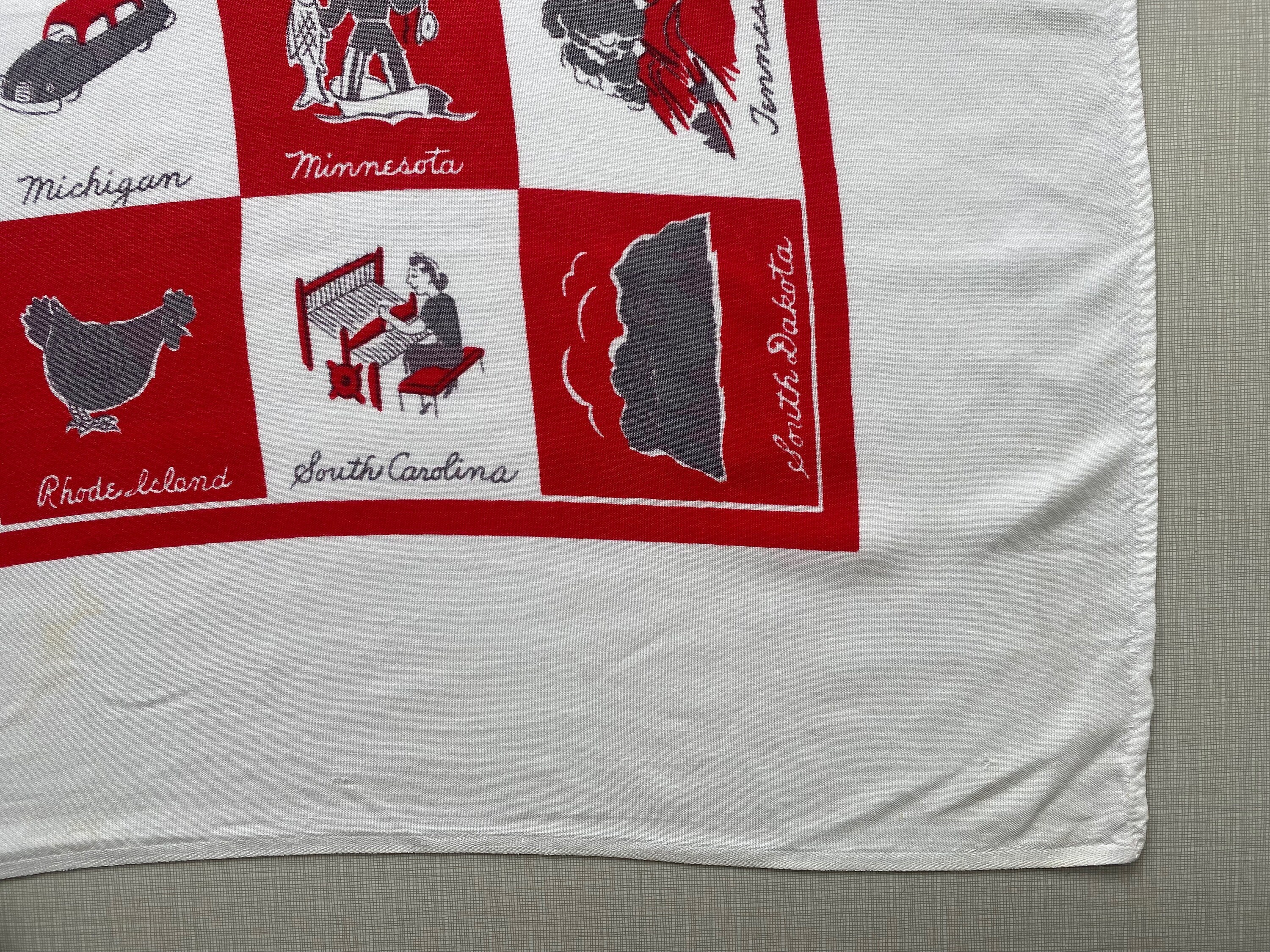 Vintage State Tablecloth Circa the 60's - Etsy