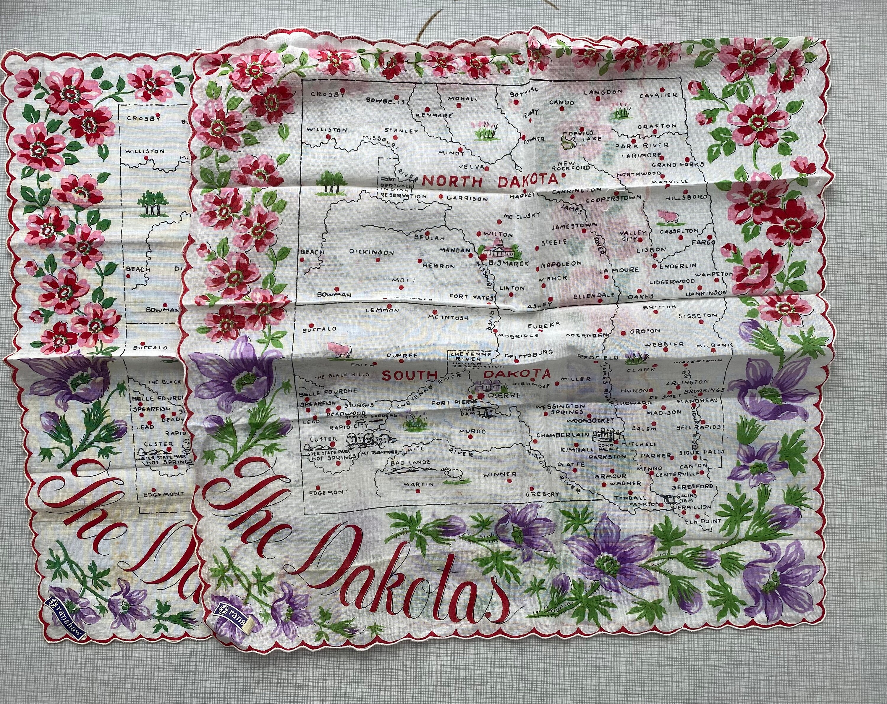 Vintage State Hankies Circa the 50's (priced per Hankie) - Etsy