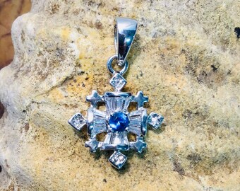 Cross Crosslet on Jerusalem Stone Silver Necklace Pendant - Etsy Israel