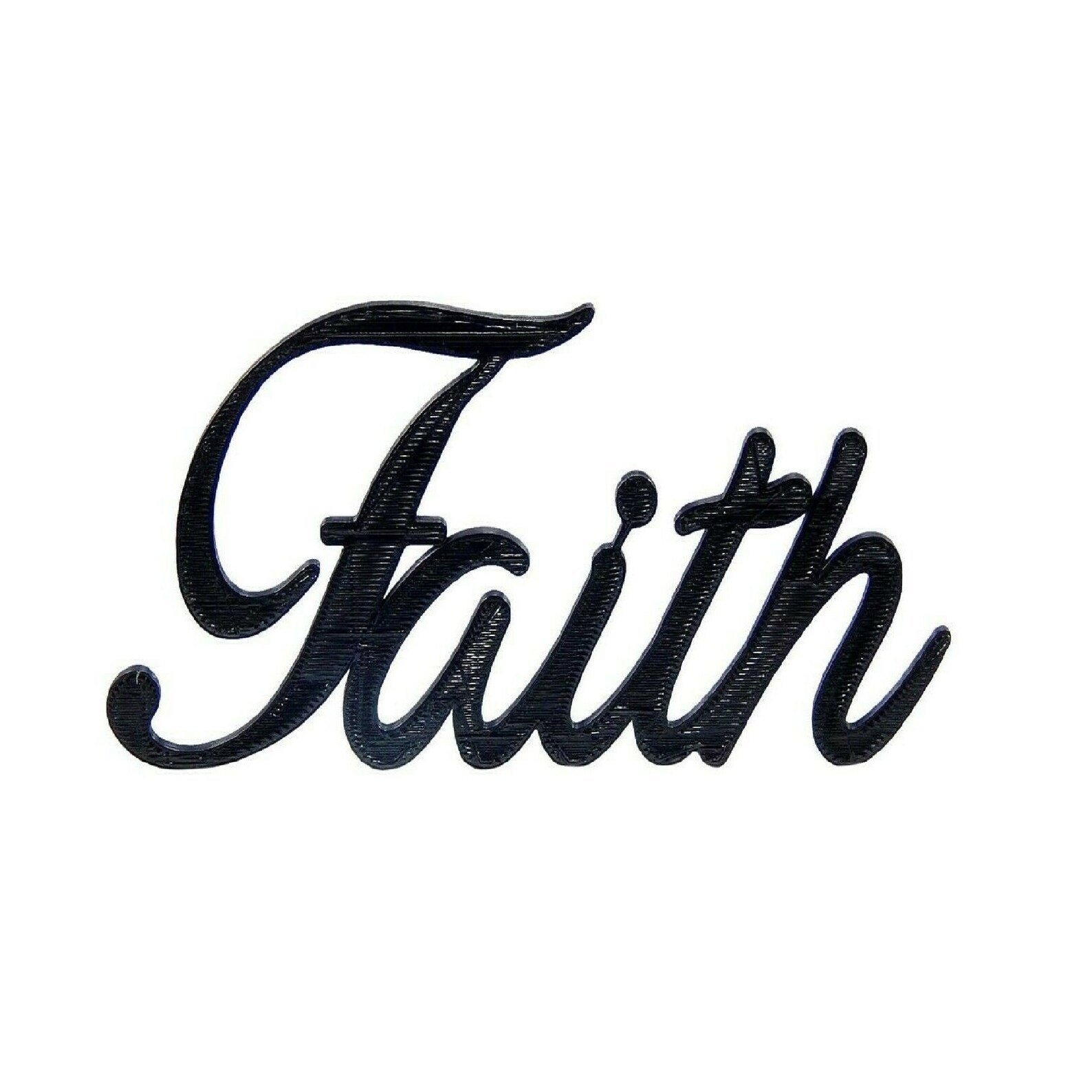 Faith Word Art Sign Home Kitchen Decor Wall Hanging Cursive - Etsy