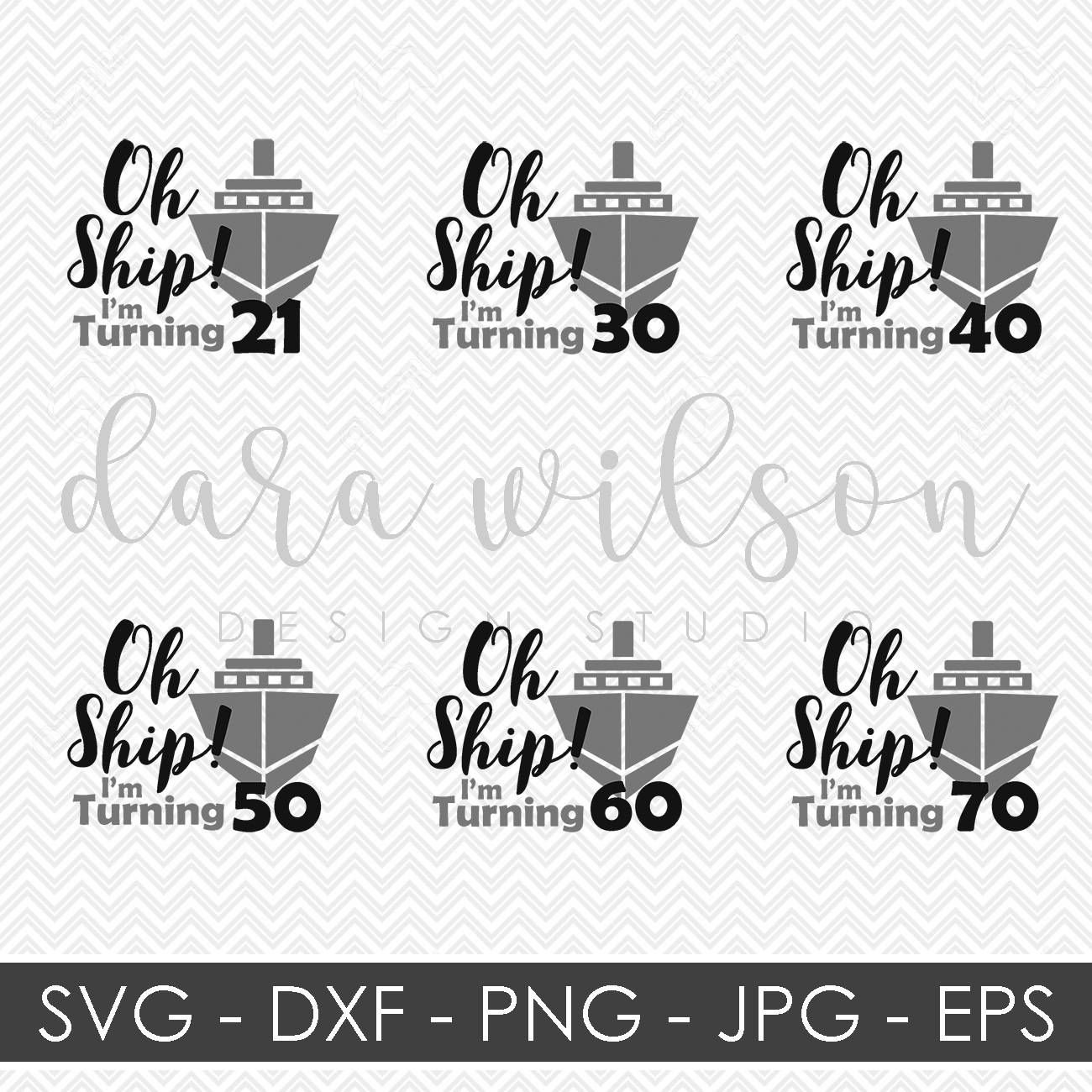 Oh Ship Design; Cruise Vacation, Cruise 30th Birthday, SVG; DXF; ESP ...
