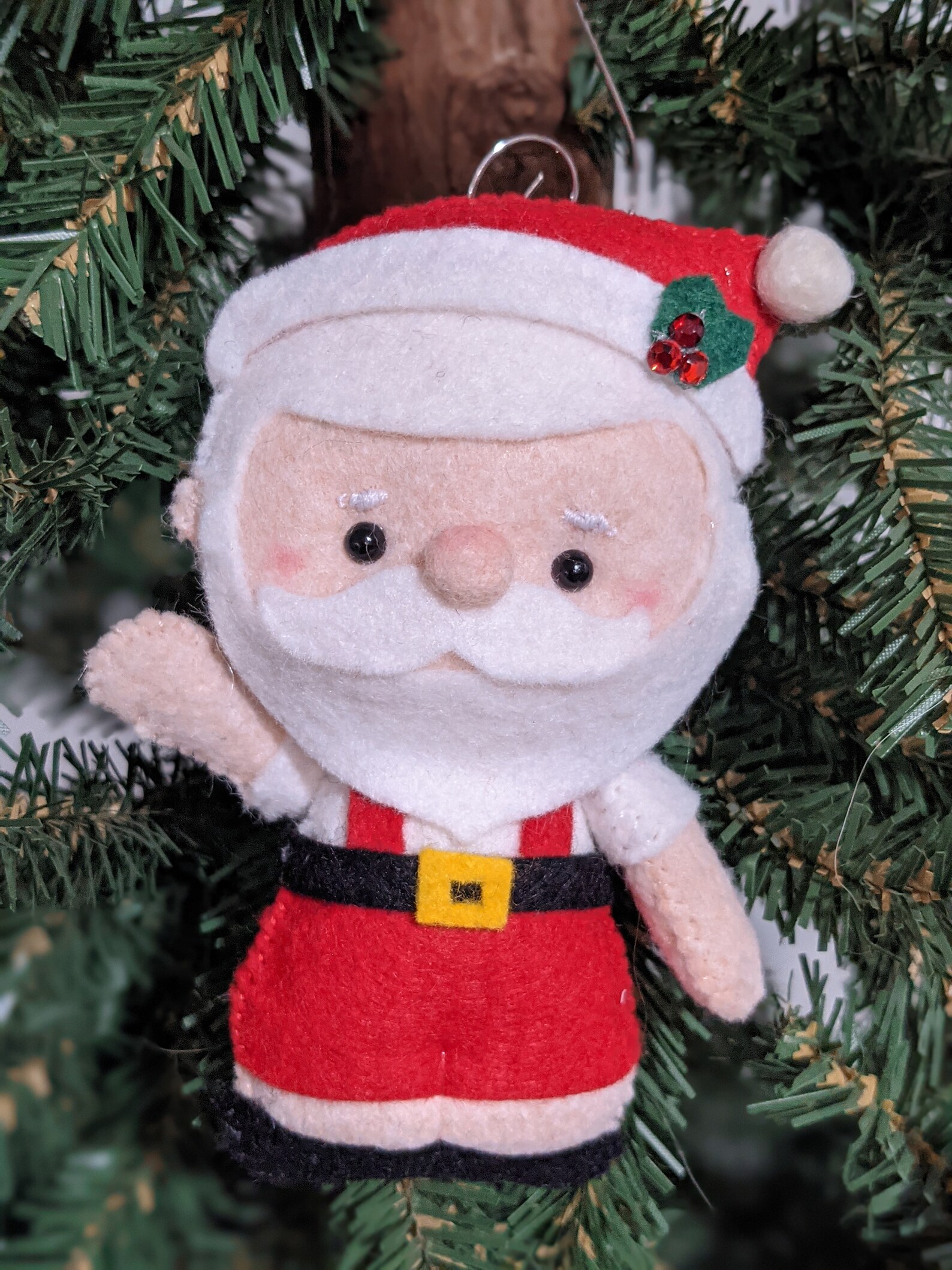 Personalized Santa Claus Christmas Tree Ornament, Warm Weather Outfit ...