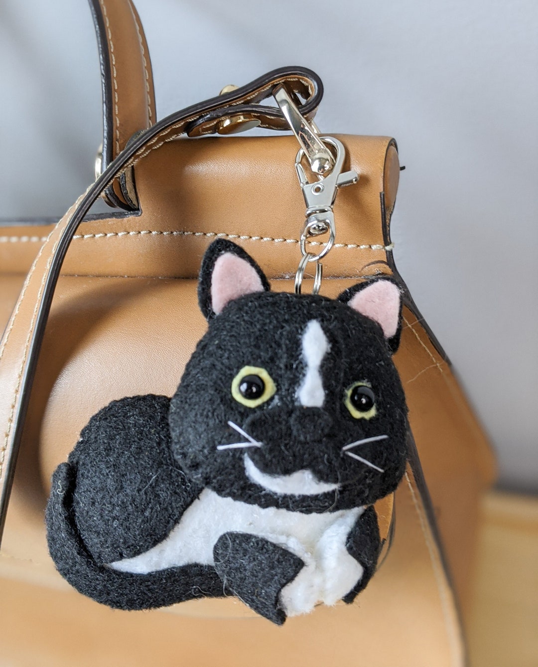 Custom Pet Cat Plush Keychain - Personalized Handmade Cat Mom Gift ...