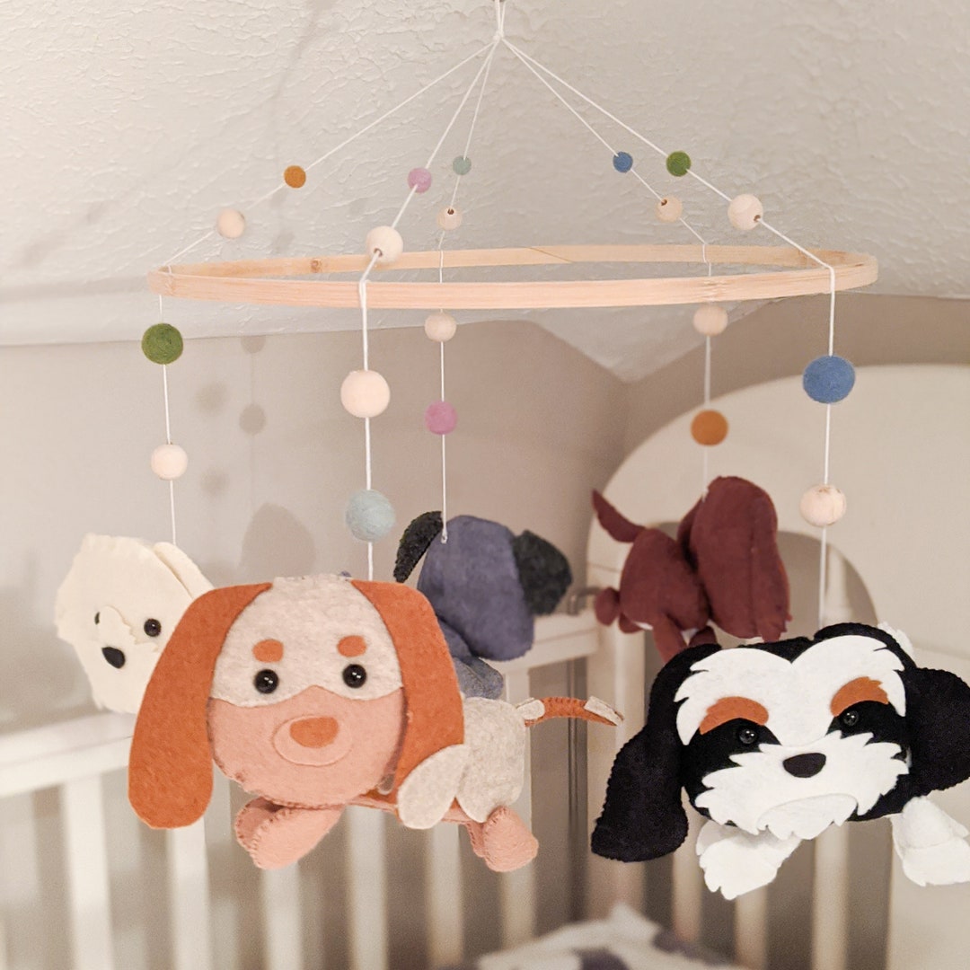 Custom Pet Dog Cat Baby Crib Mobile Boy Girl - Handmade Felt - Etsy