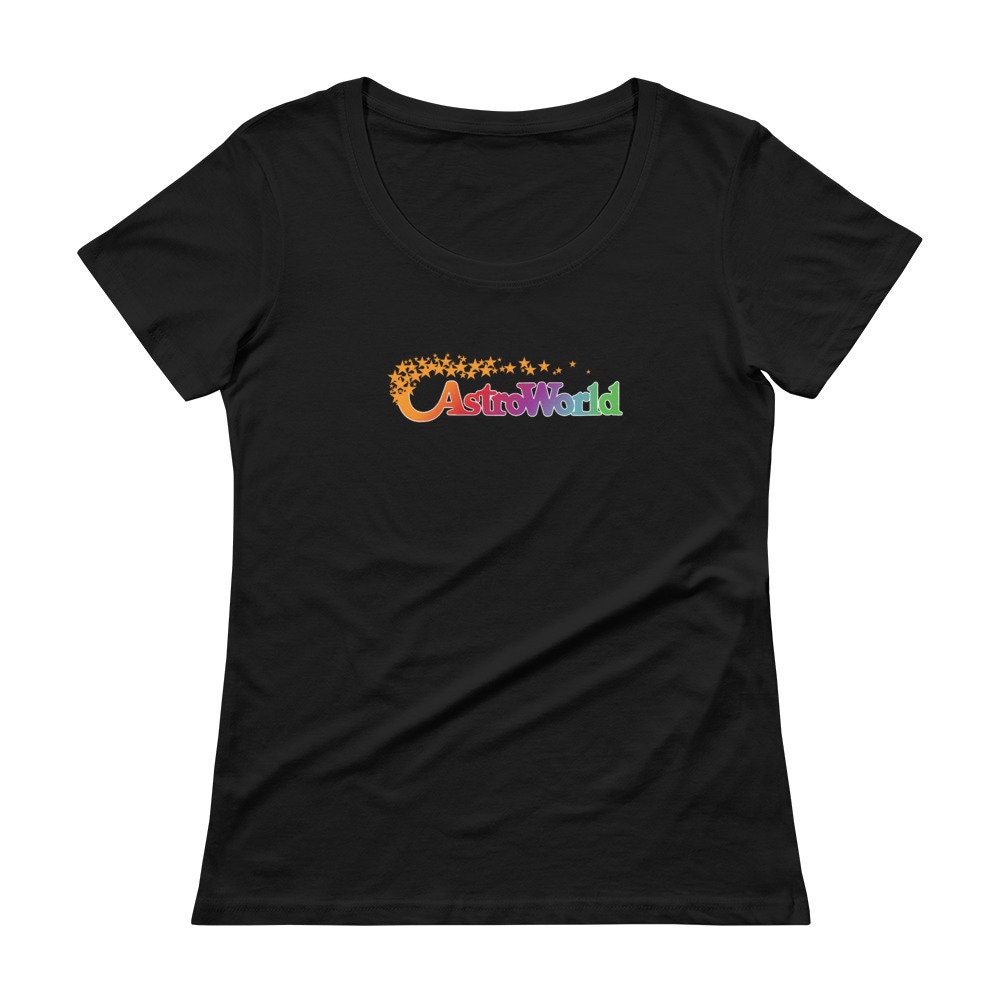 Astroworld Classic 80s Logo Ladies' Scoopneck T-shirt - Etsy